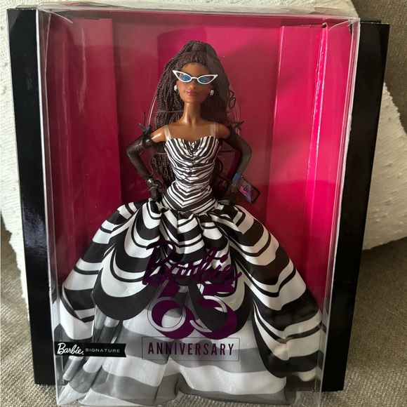 Barbie | Toys | Barbie Signature 65th Anniversary Doll In Striped Gown ...